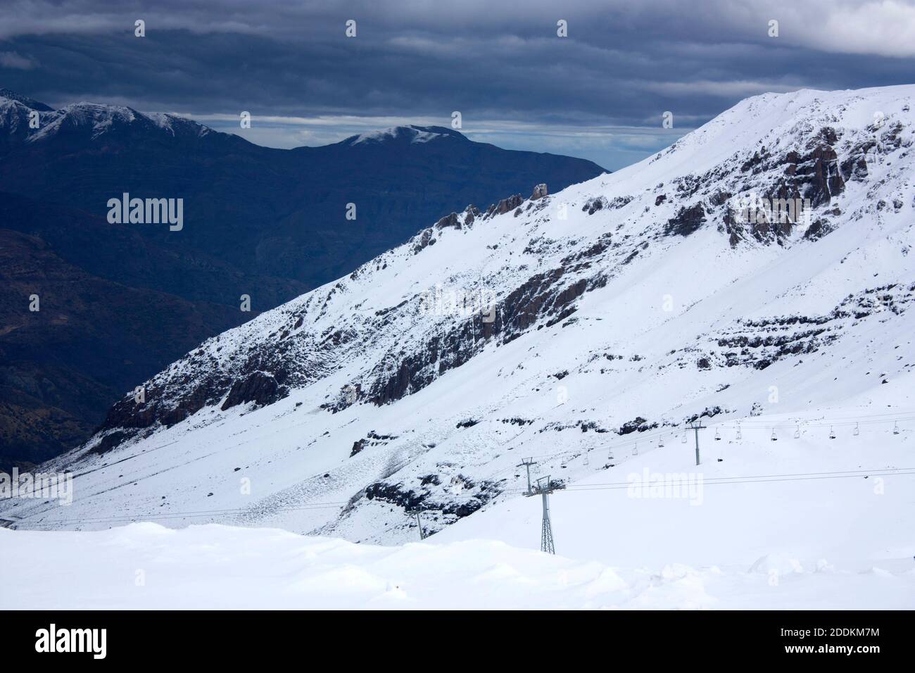 Amusement area in the Andes mountains in Chile Country surrounded by ...