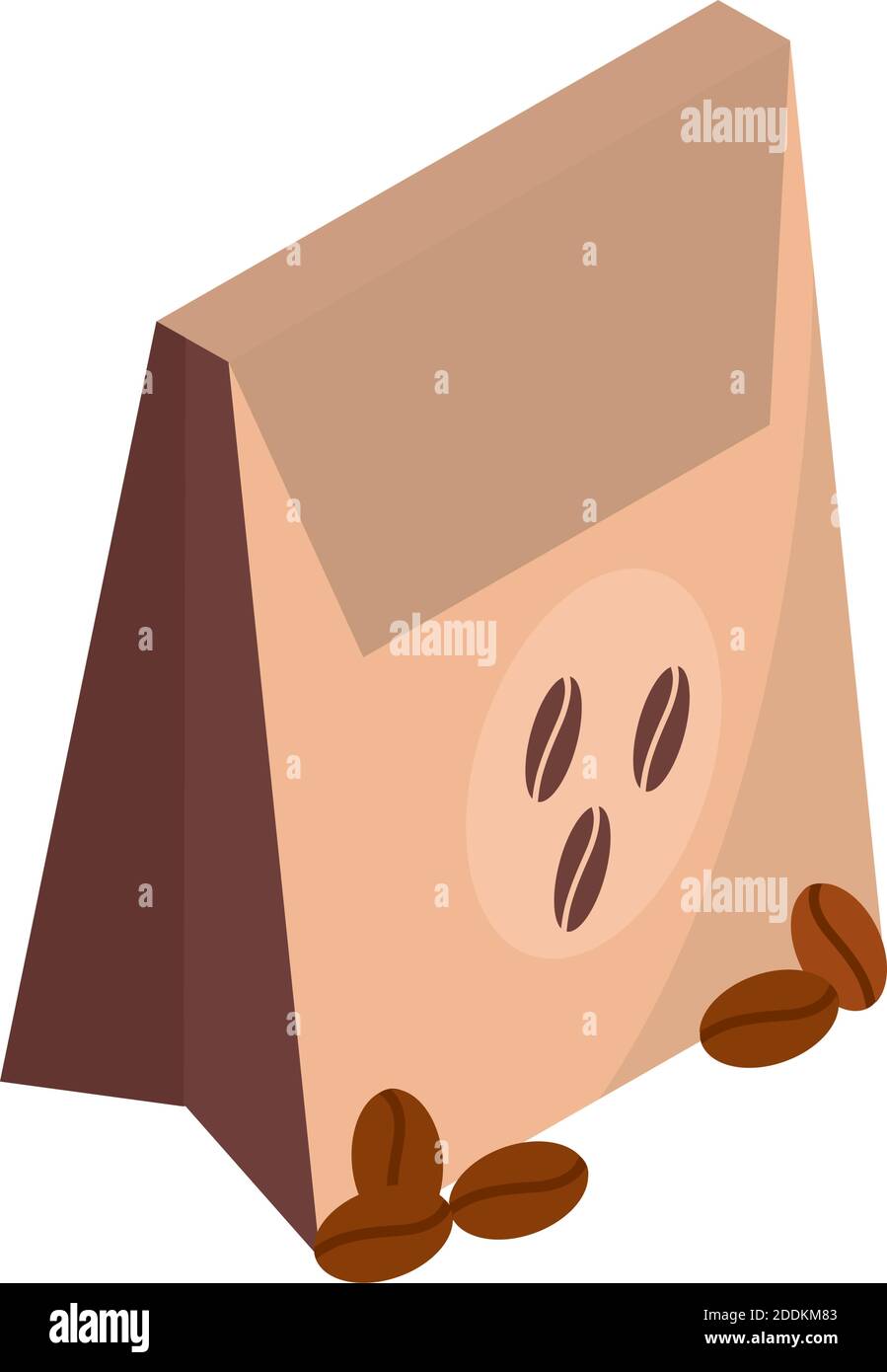 coffee package grains isometric icon design vector illustration Stock ...