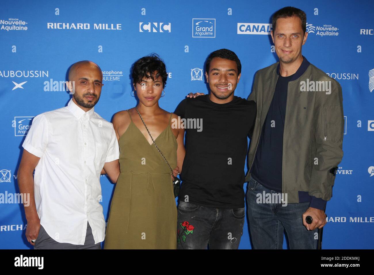 Mehdi Idir, Zita Hanrot, Grand Corps Malade, Liam Pierron pose at the ...