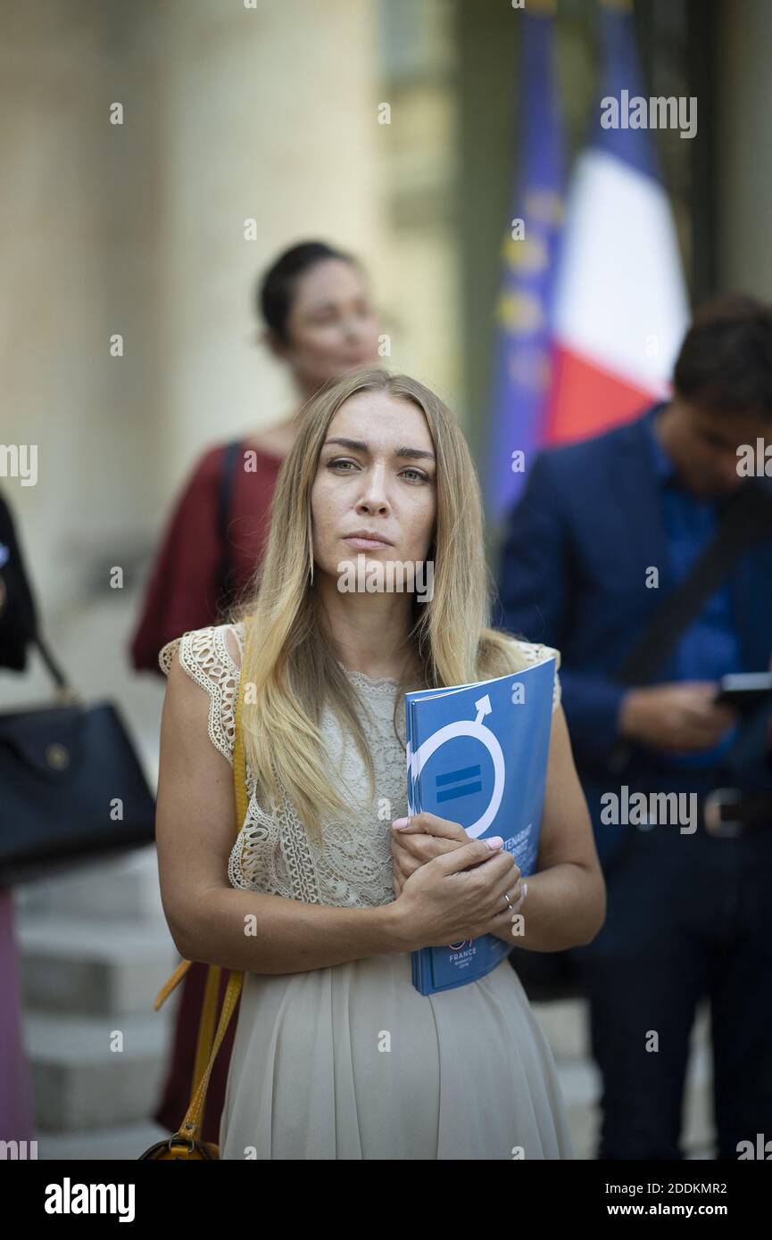 Leader of the feminist activist group Femen Inna Shevchenko after a ...