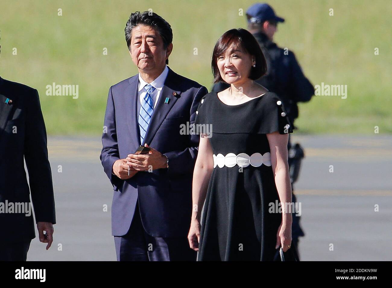 Prime minister of Japon Shinzo Abe and his wife Akie Abe arrives in ...