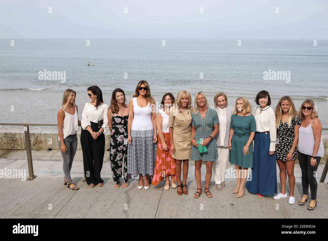 President of the Word banque's wife Adele Malpass, US first lady Melania Trump, Australia Prime ...