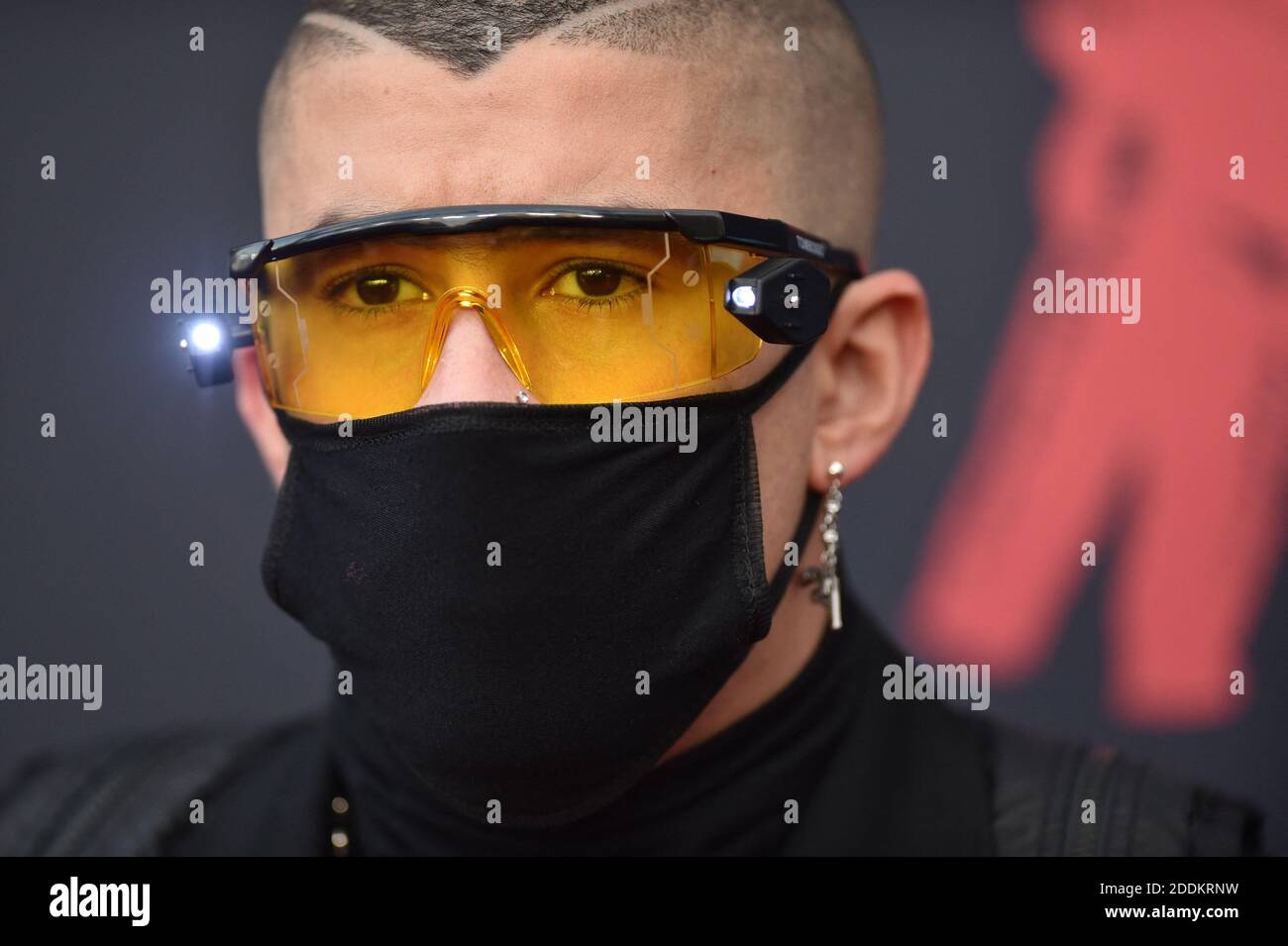 Bad Bunny attends the 2019 MTV Video Music Awards at Prudential Center ...