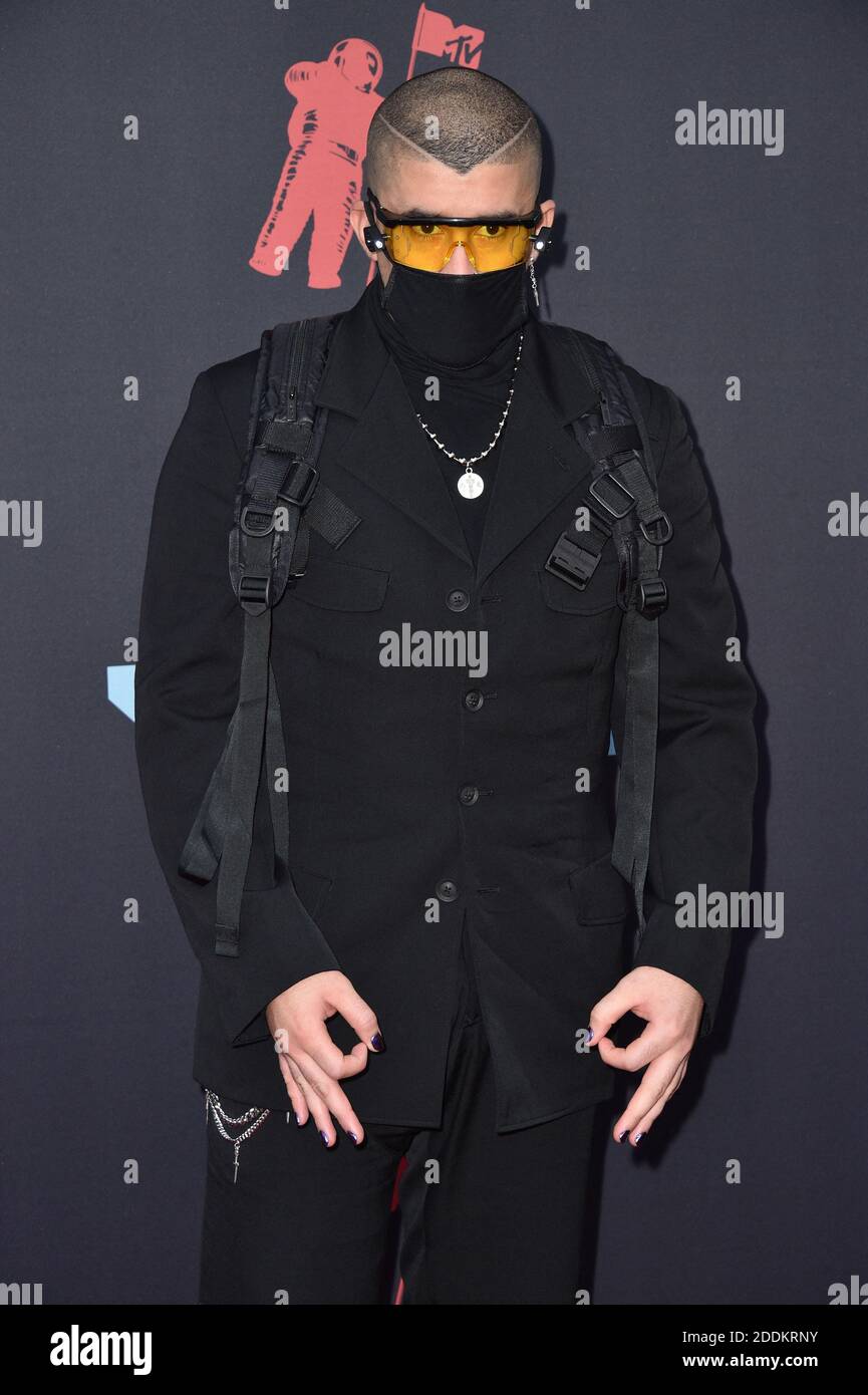 Bad Bunny attends the 2019 MTV Video Music Awards at Prudential Center ...
