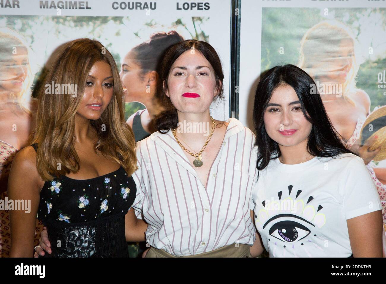 Zahia Dehar, Rebecca Zlotowski and Mina Farid attends the 'Une Fille ...