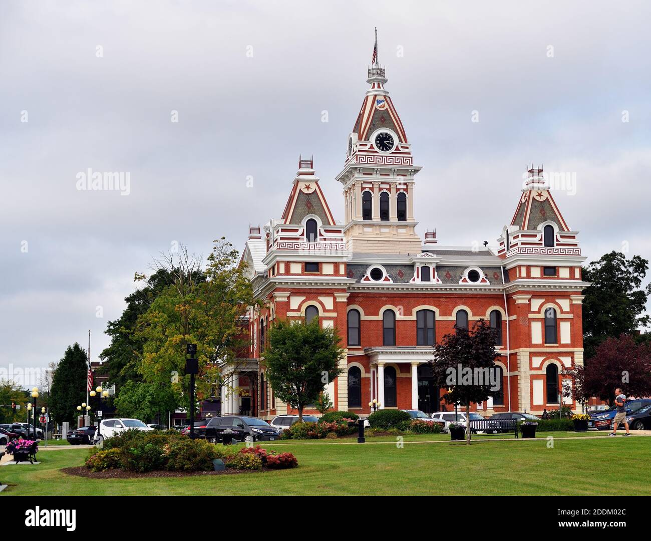 Pontiac, Illinois, USA. The regal Livingston County Courthouse in ...