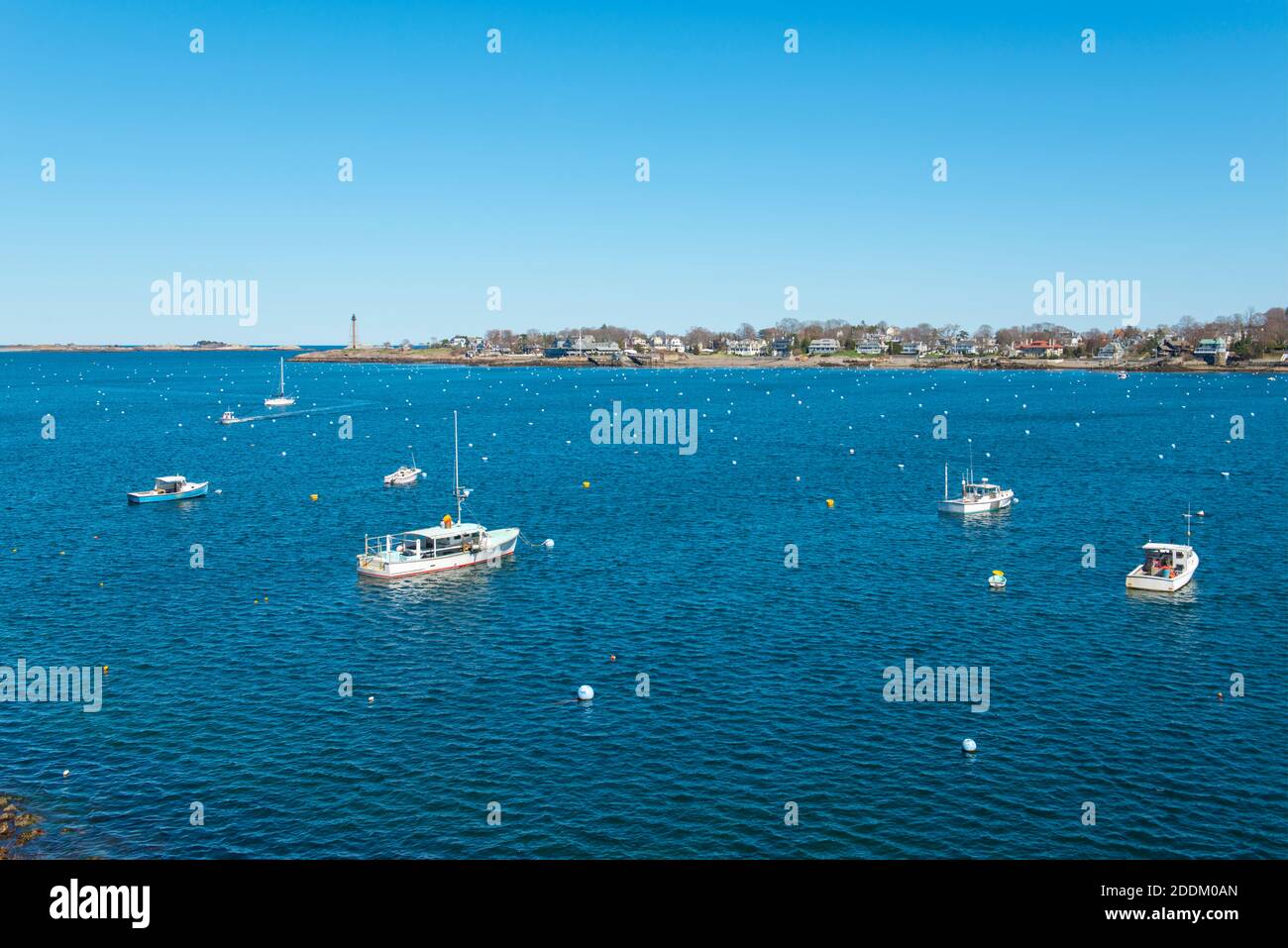Marblehead Lighthouse, built in1835, is in Marblehead Neck in town of ...