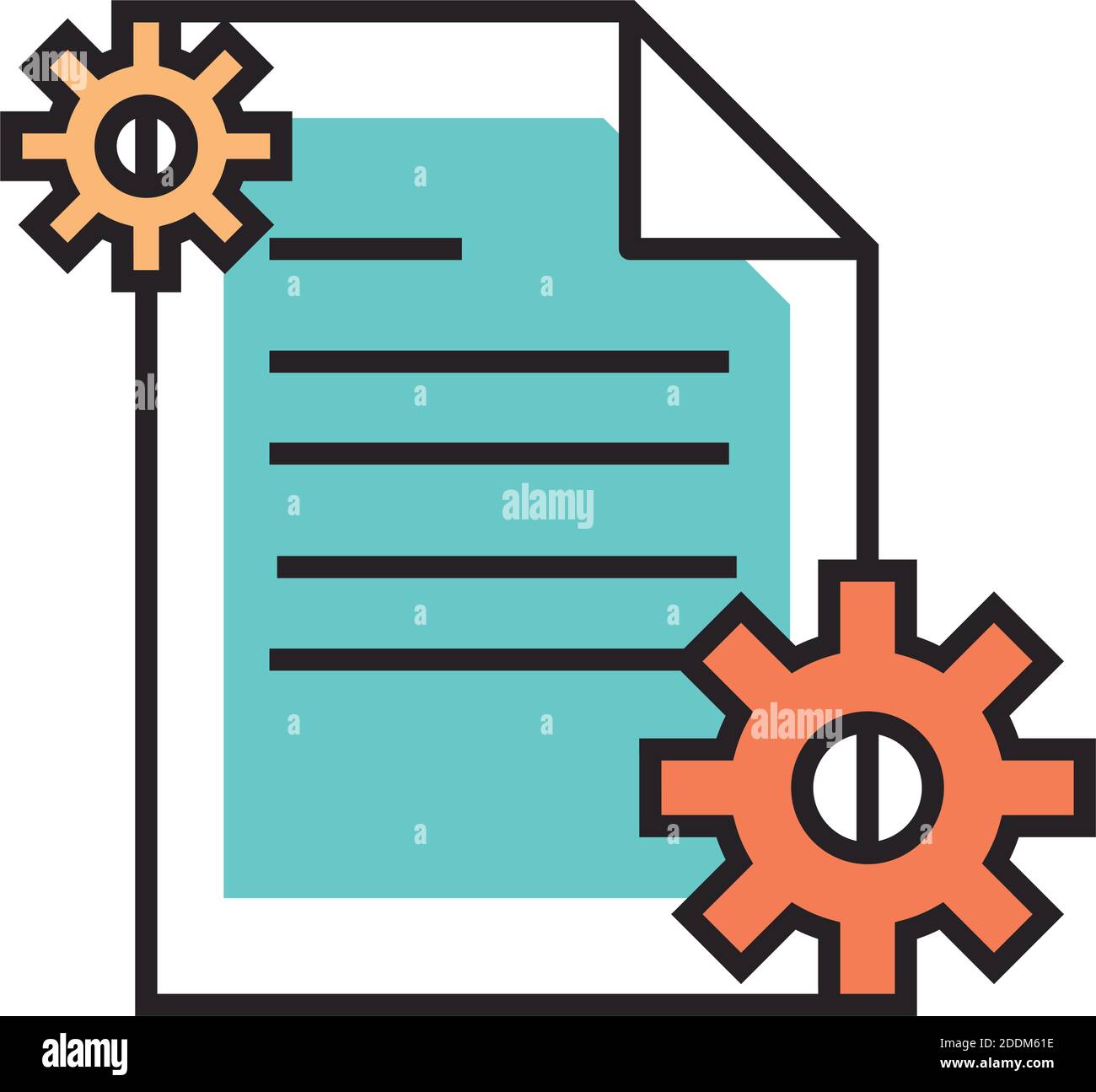 digital marketing content setting objective vector illustration line ...