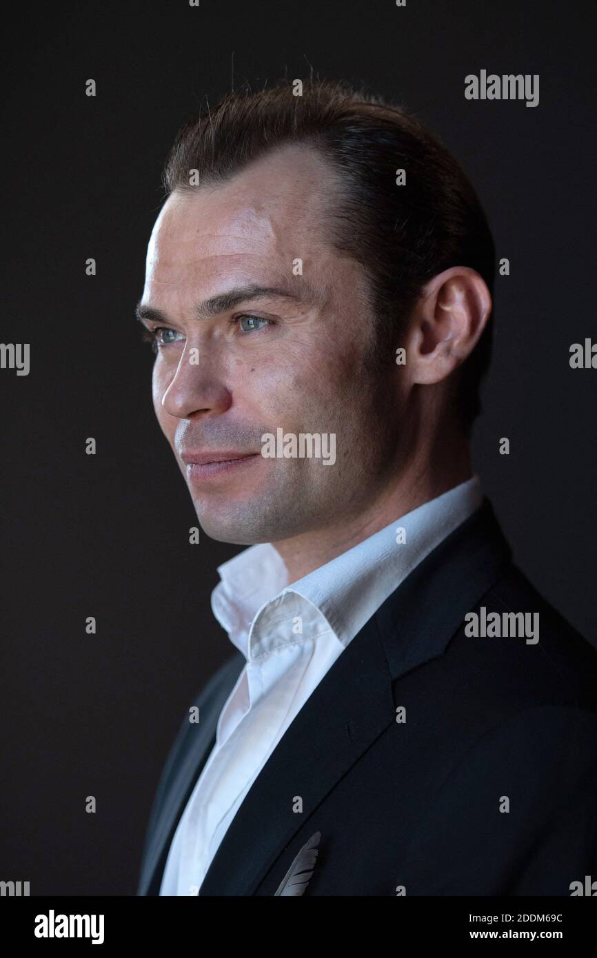 Exclusive. Robinson Stevenin posing during a photo session as part of ...