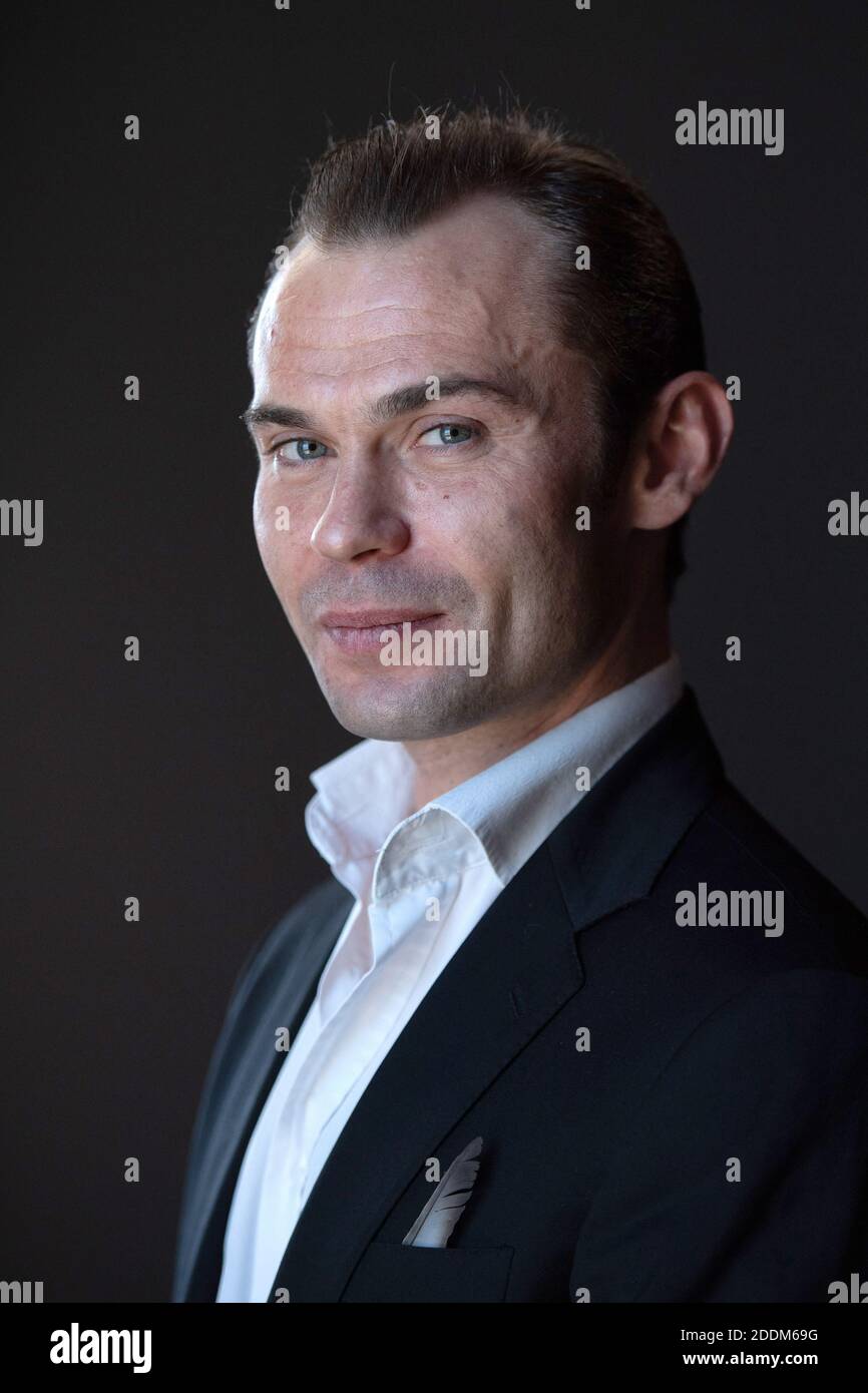 Exclusive. Robinson Stevenin posing during a photo session as part of ...