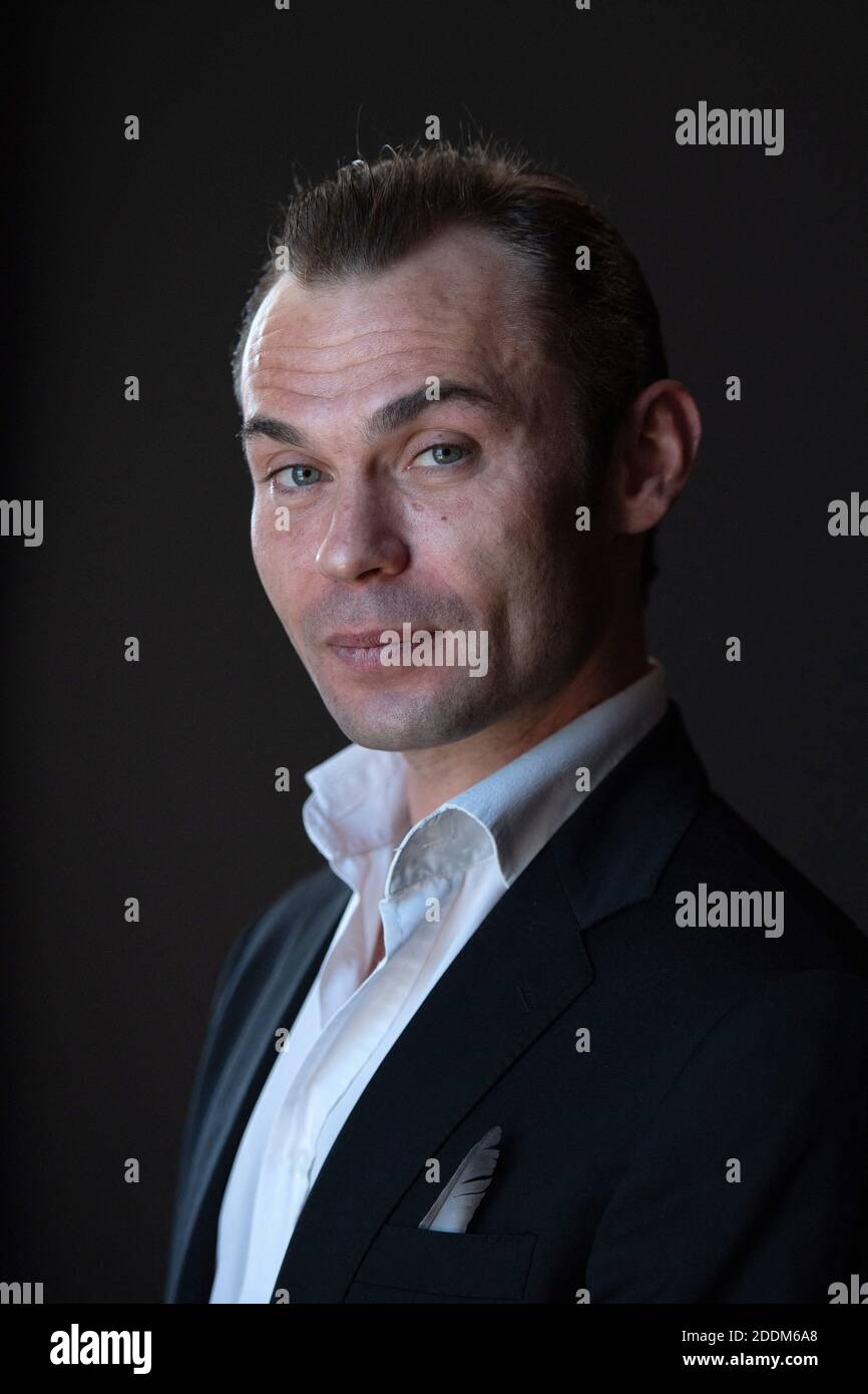 Exclusive. Robinson Stevenin posing during a photo session as part of ...