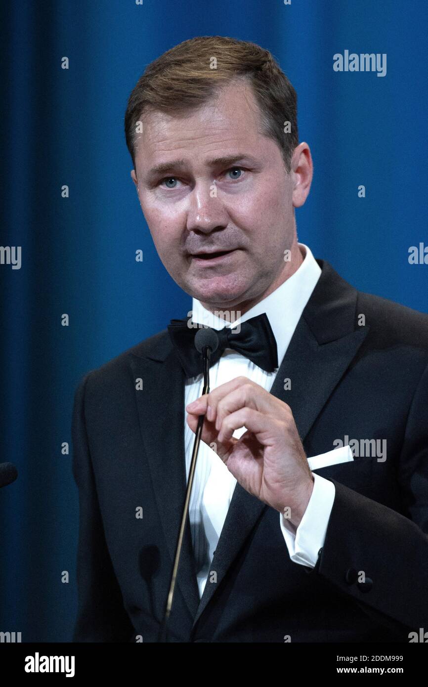 Johan Carlsson receives the Silver Lion Award for Best Director for the ...