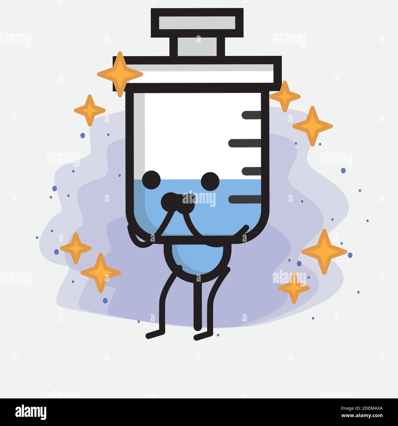 Cute Medical Syringe Vector Icon Illustration Stock Vector Image & Art ...