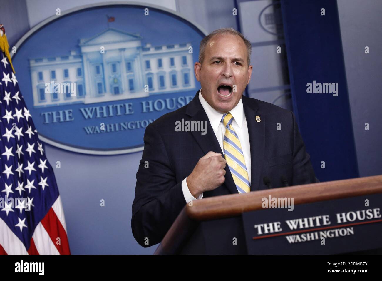 Acting Commissioner of Customs and Border Protection Mark Morgan speaks ...