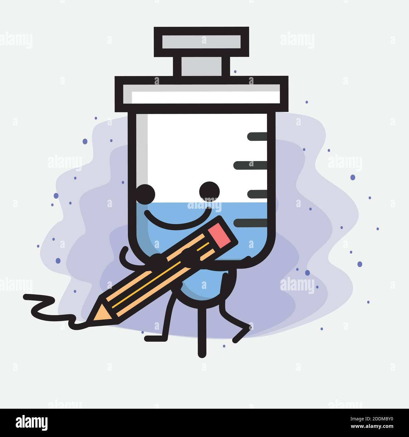 Cute Medical Syringe Vector Icon Illustration Stock Vector Image & Art ...