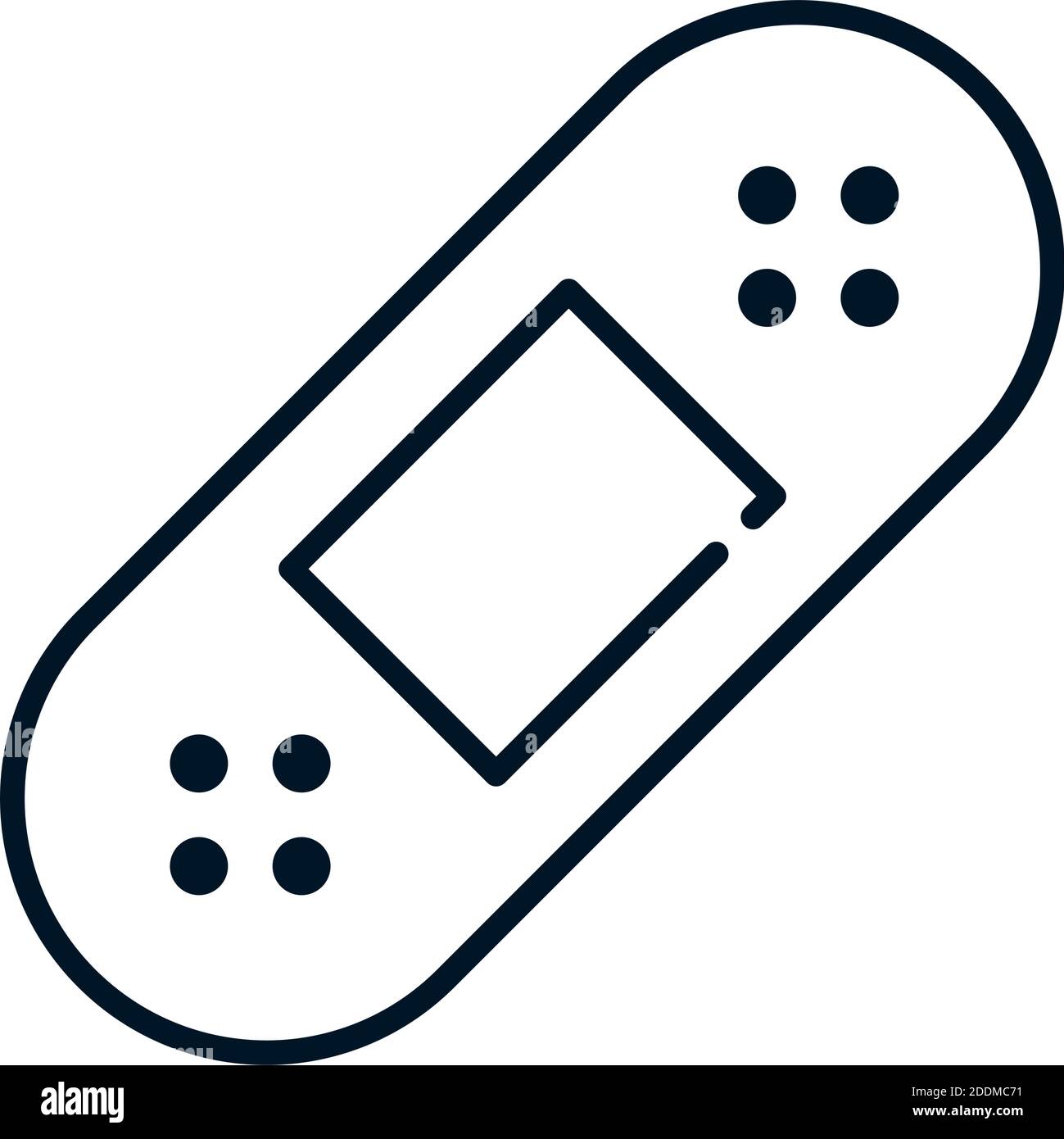 health medical band cure first aid vector illustration line icon Stock ...