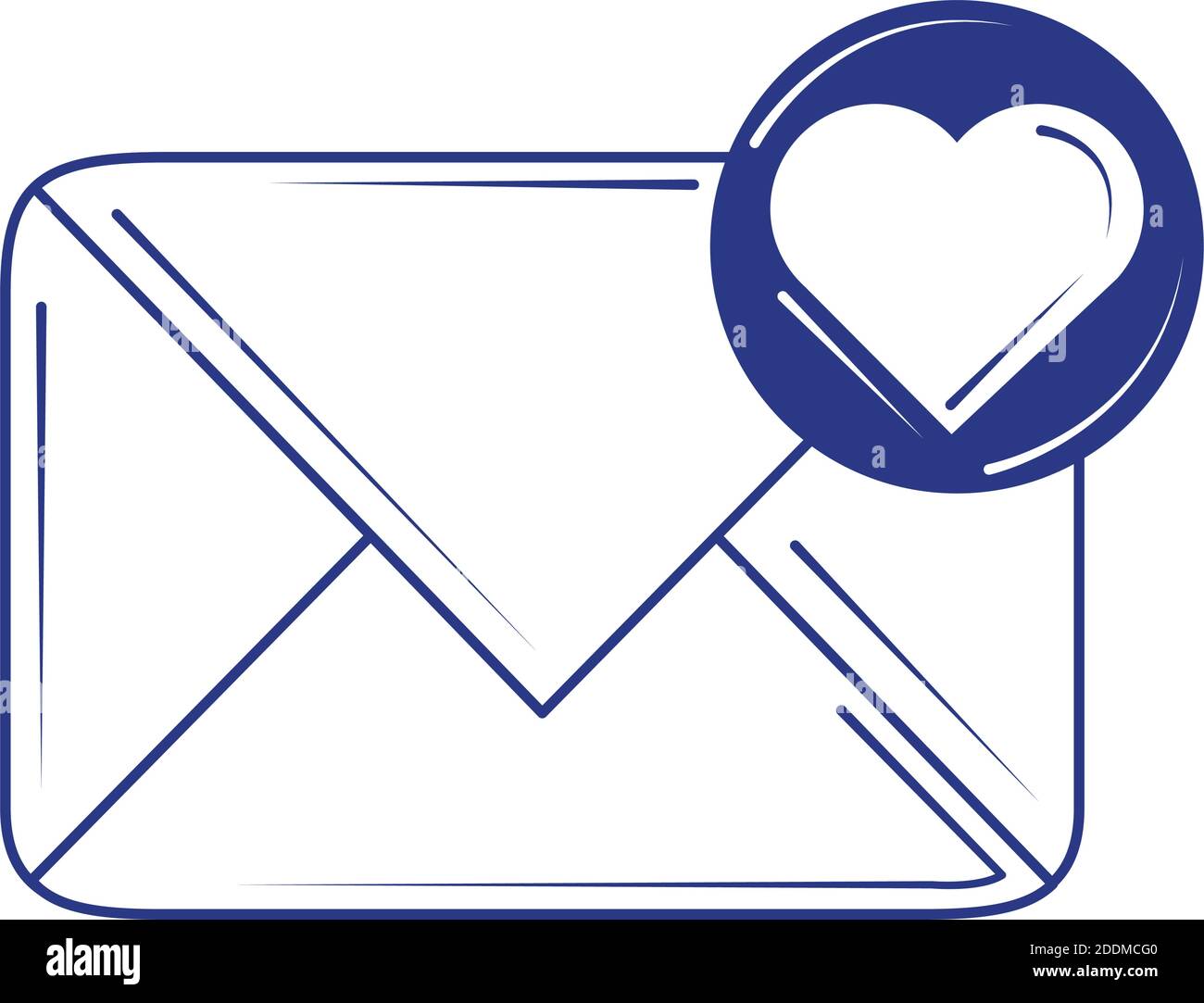 social media email like blue line fill style vector illustration Stock ...