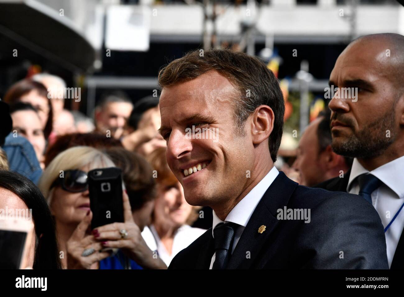 French President and Co-Prince of Andorra Emmanuel Macron arrives for ...