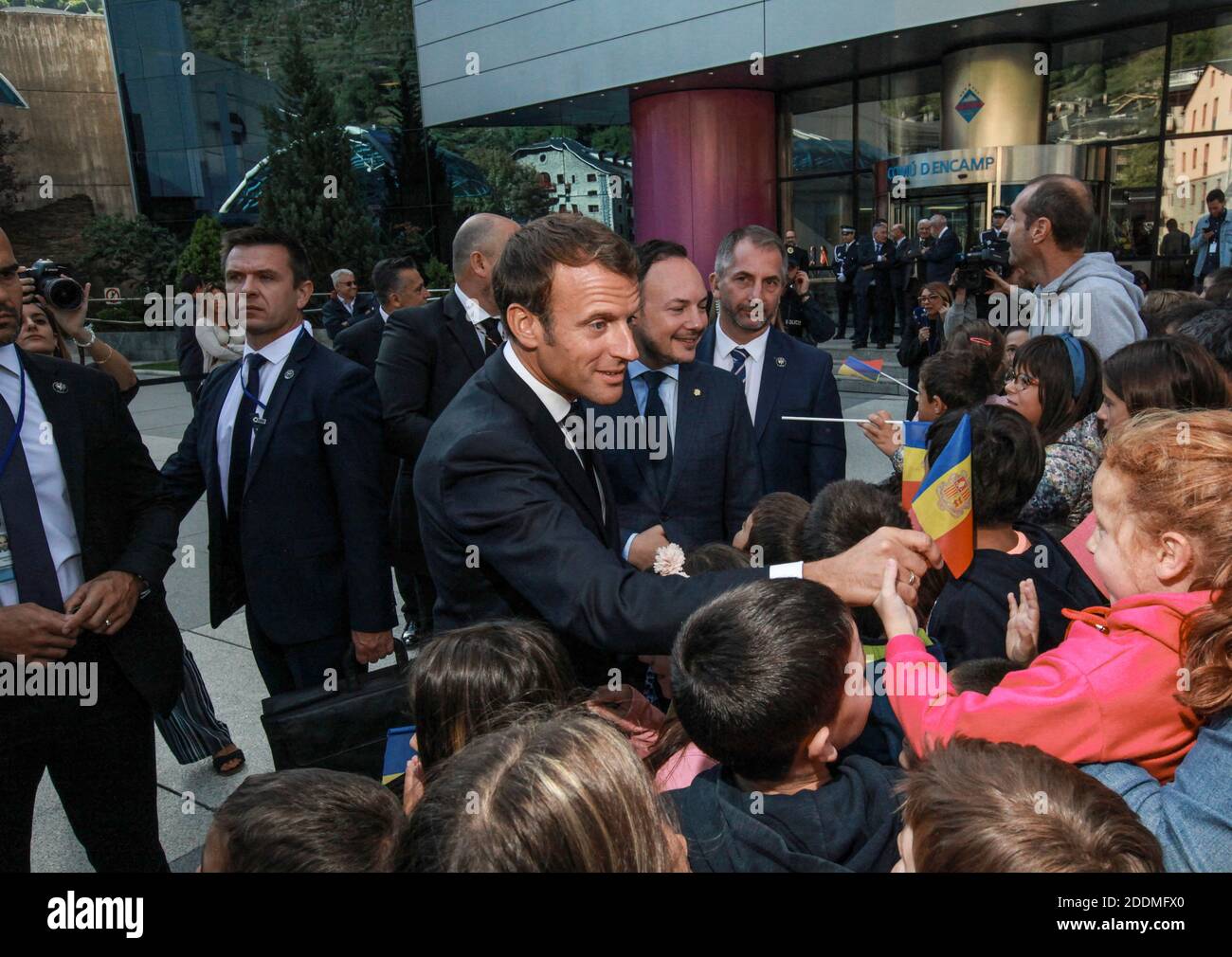 French President and Andorra co-Prince Emmanuel Macron arrives for a ...