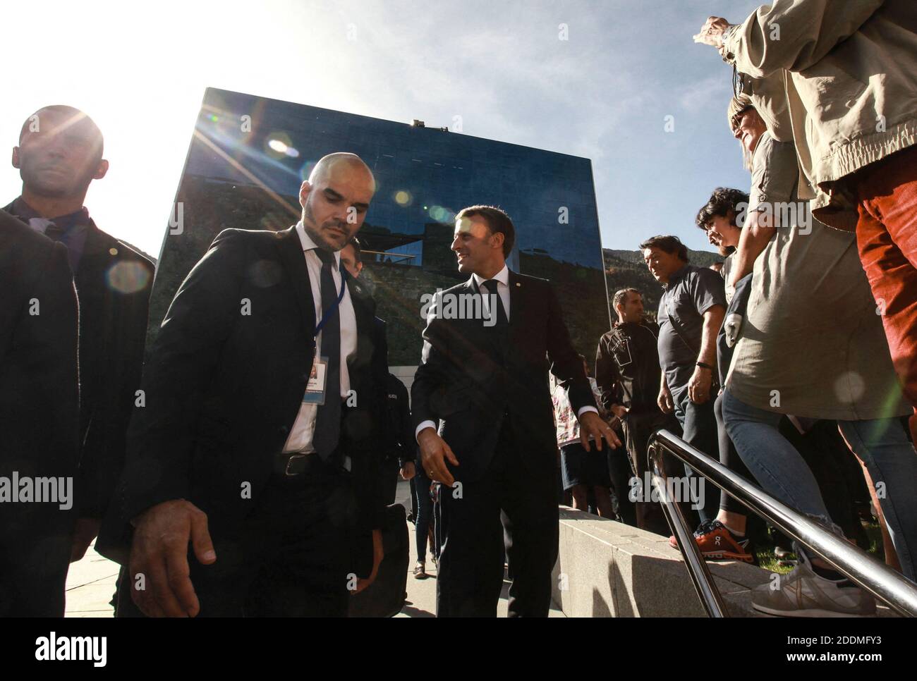 French President and Andorra co-Prince Emmanuel Macron arrives for a ...