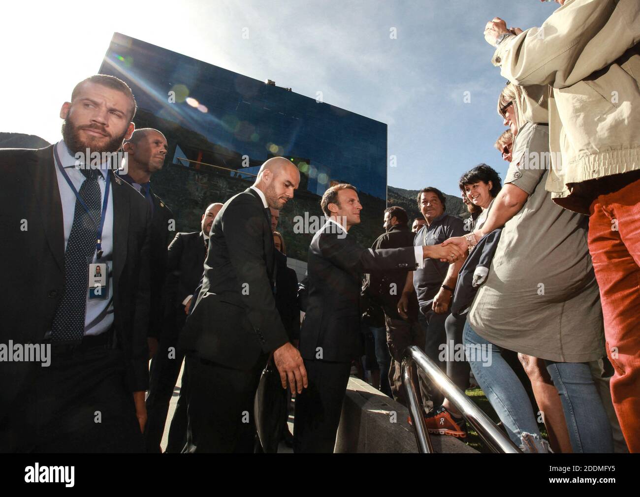 French President and Andorra co-Prince Emmanuel Macron arrives for a ...