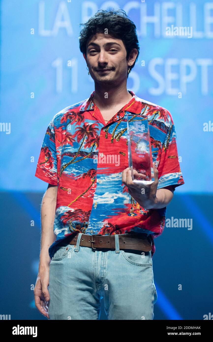 Theo Fernandez receiving the Best Young Actor ADAMI Award during the ...