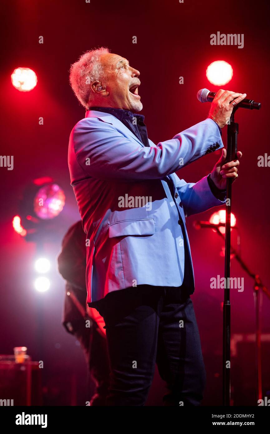 Tom Jones performing in concert as part of the 53nd Montreux Jazz ...
