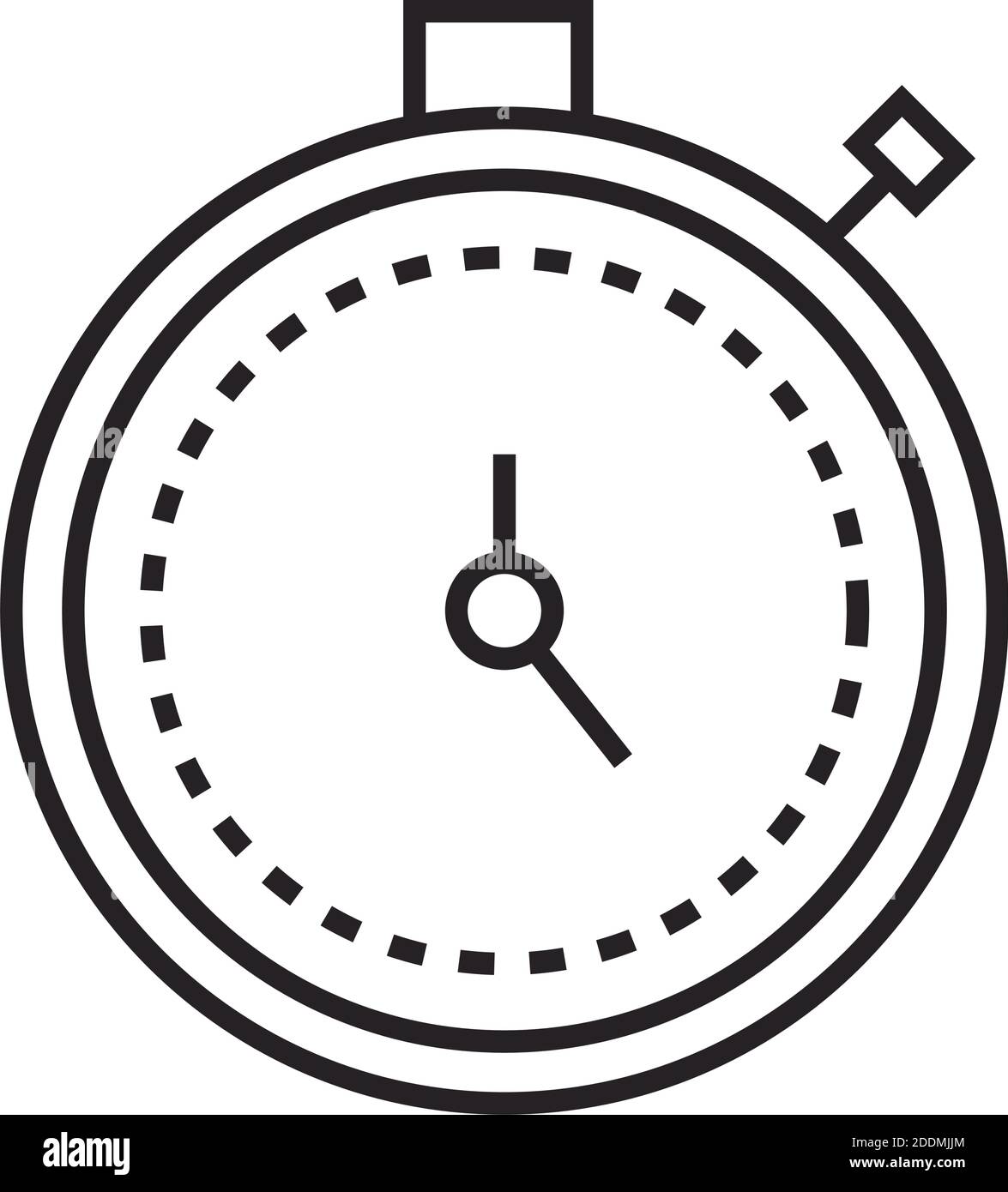 chronomter time measure clock vector illustration line icon Stock ...