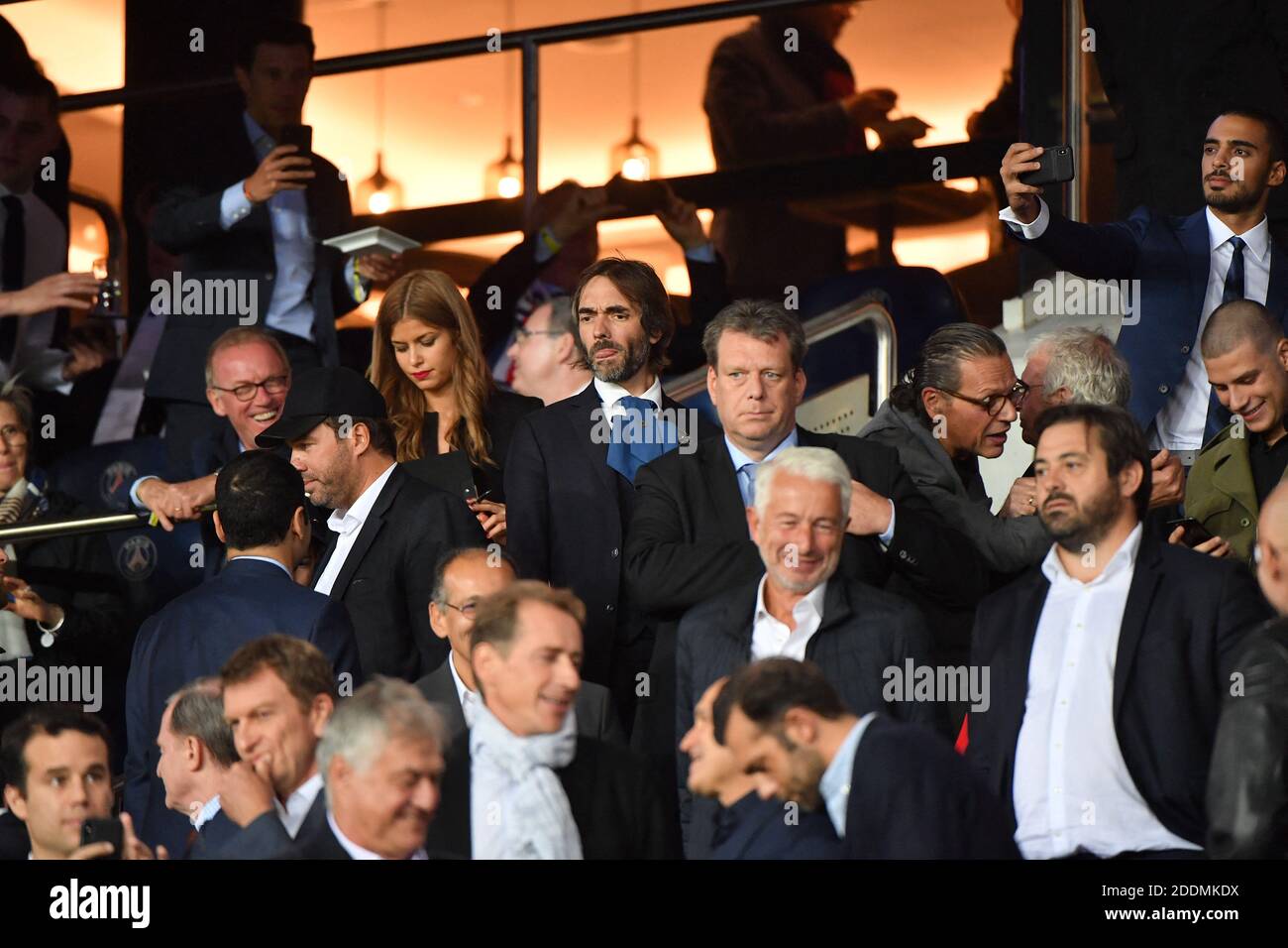 Cedric Villani watching from the stands the Champions League Paris ...
