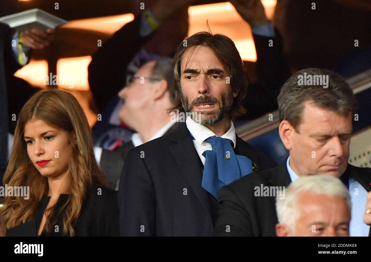 Cedric Villani watching from the stands the Champions League Paris ...