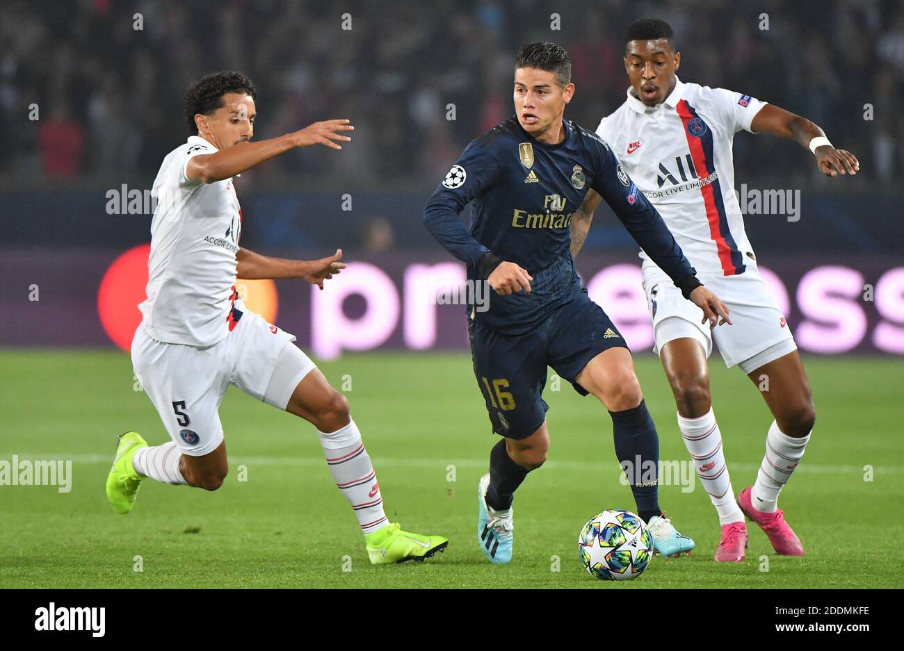 Real's James Rodriguez during the UEFA Champions League Paris Saint ...