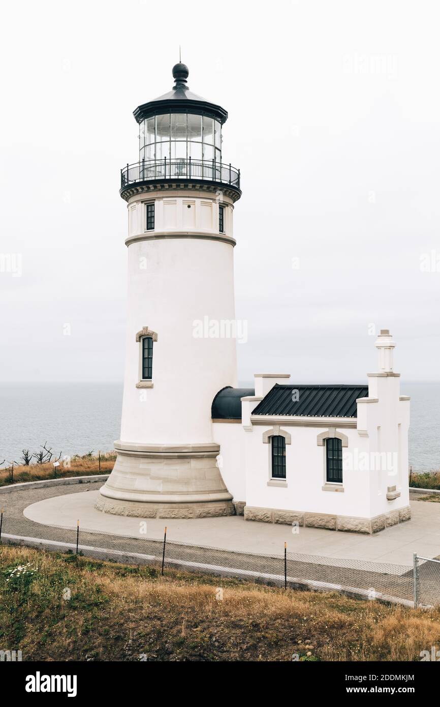 North Head Lighthouse, along the Pacific Ocean in Cape Disappointment ...