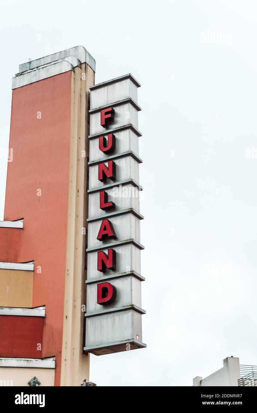 Seaside, Oregon - July 31, 2020: Sign for the Funland Arcade in the ...