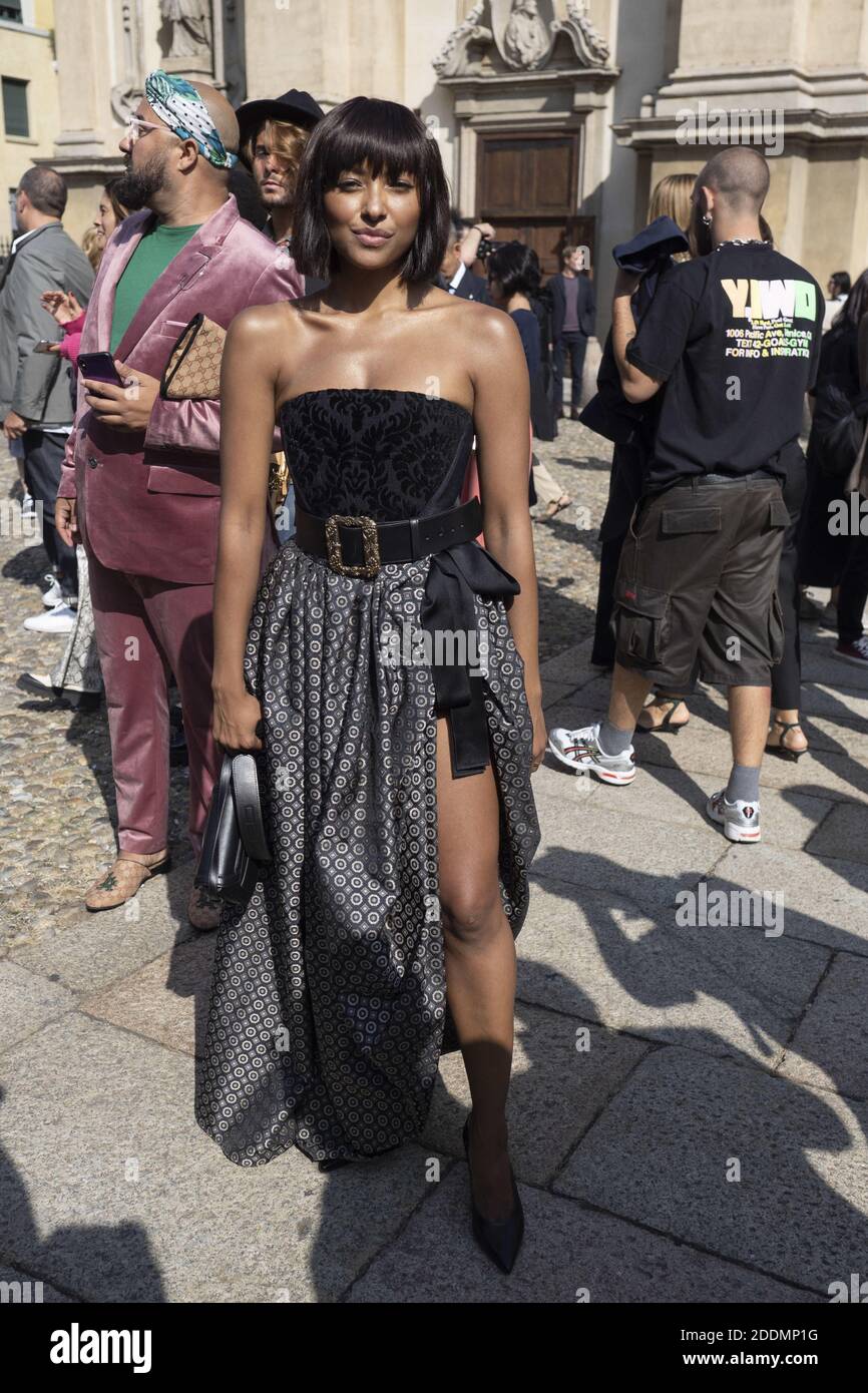 Kat Graham attends Etro fashion show during Milan Fashion Week on ...