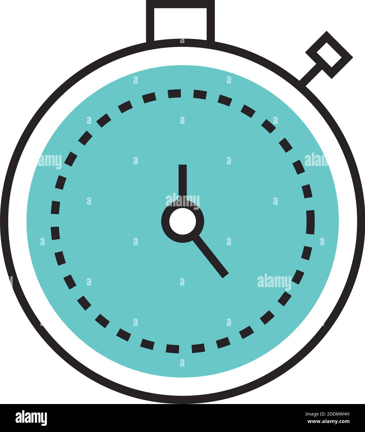 chronomter time measure clock vector illustration line and fill Stock ...