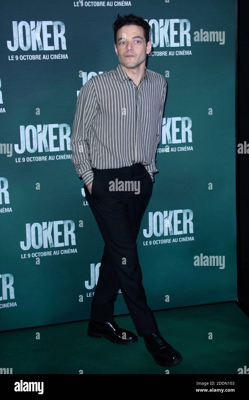 Rami Malek attending the Joker Premiere at the UGC Normandie in Paris ...