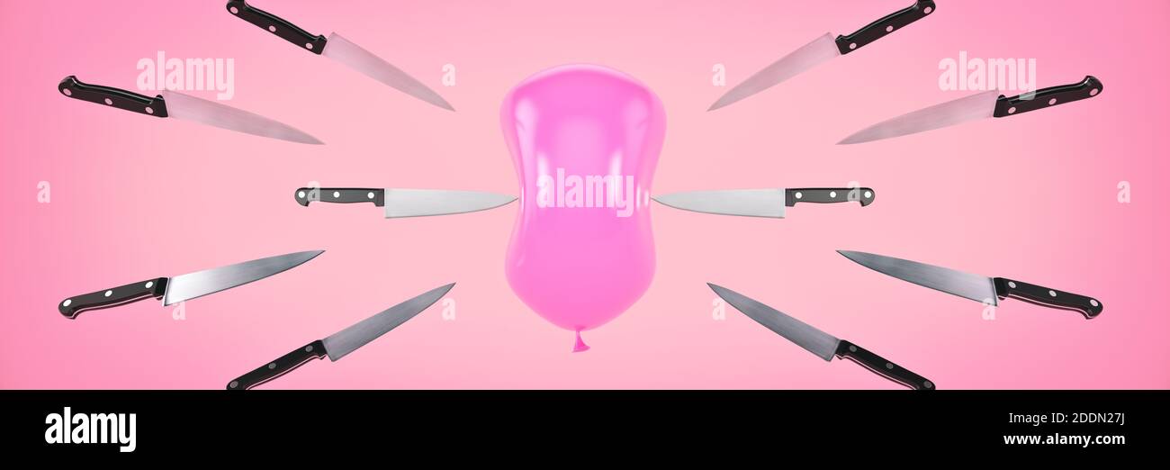 Balloon killer. 3d rendering Stock Photo - Alamy