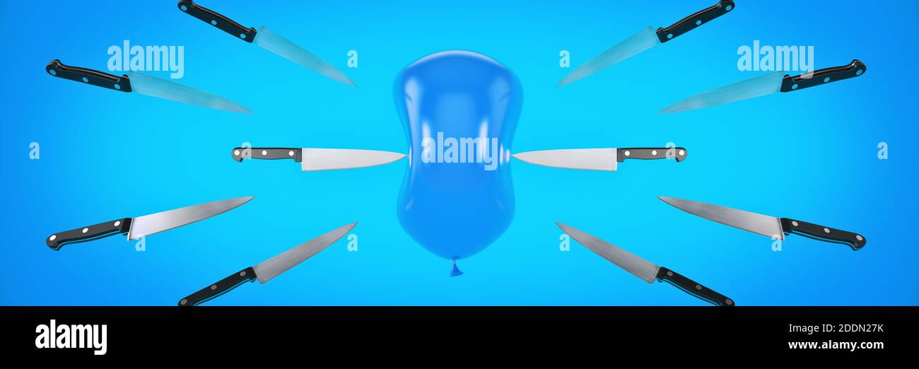 Balloon killer. 3d rendering Stock Photo - Alamy