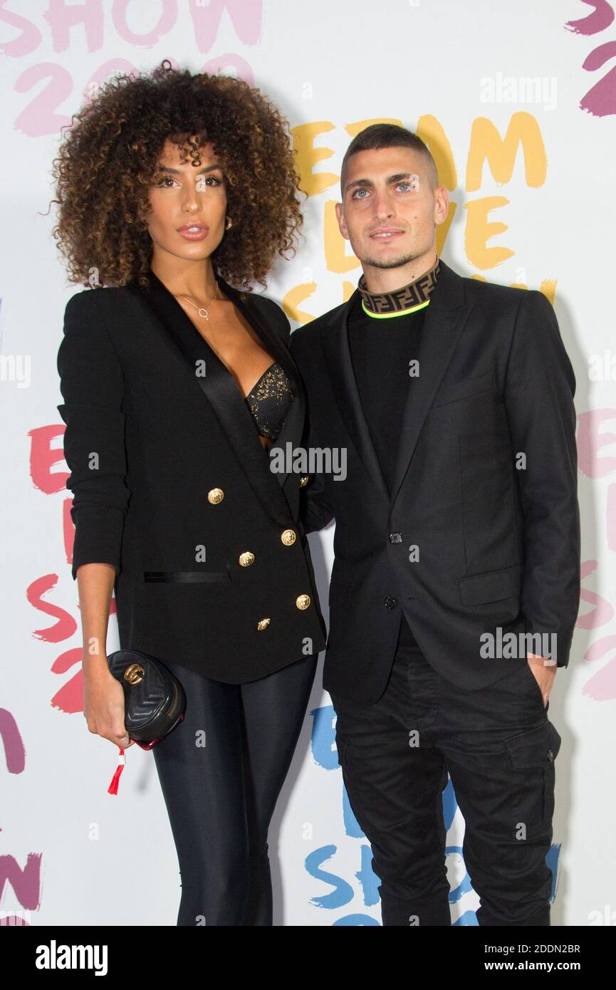 Marco Verratti and his girlfriend Jessica Aida attends Etam Live Show ...