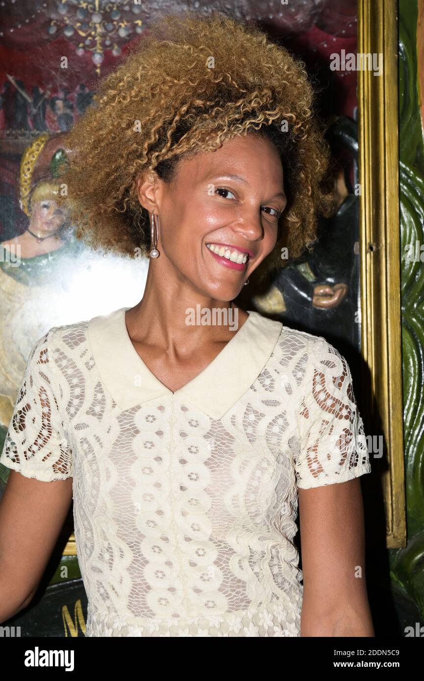 Amanda Scott poses before the runway during the Christophe Guillarme ...