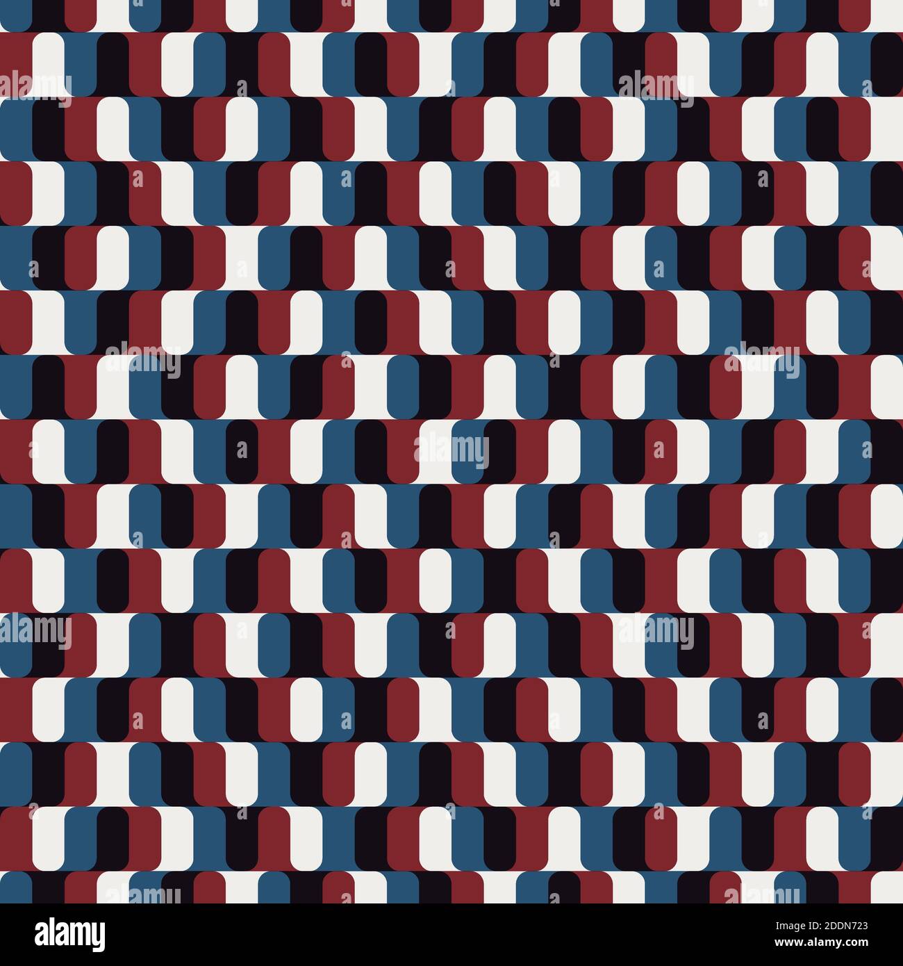 Seamless geo pattern in red blue black white Stock Photo - Alamy