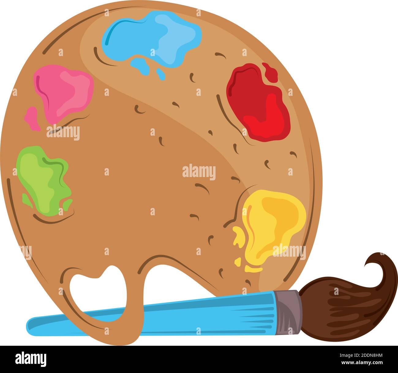 Colorful kid art palette cartoon Stock Vector Images - Alamy