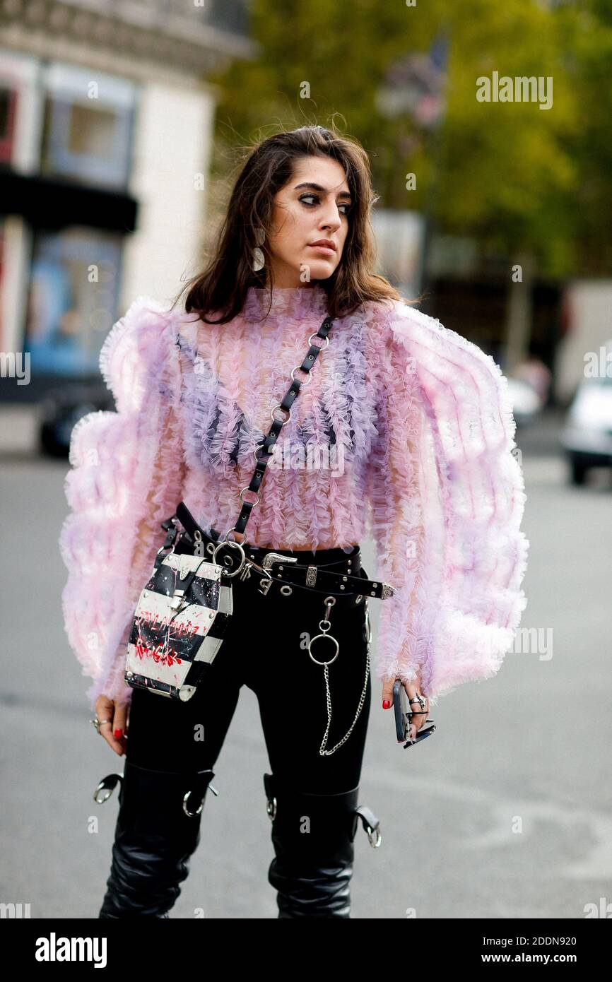 Street style, Nil Ninat arriving at Balmain Spring-Summer 2020 ready-to ...