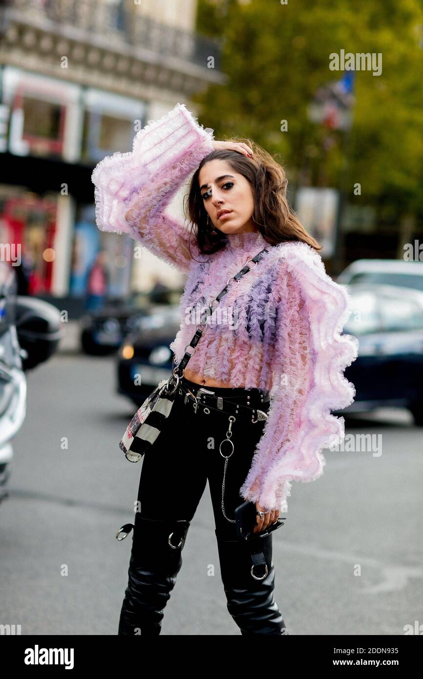 Street style, Nil Ninat arriving at Balmain Spring-Summer 2020 ready-to ...