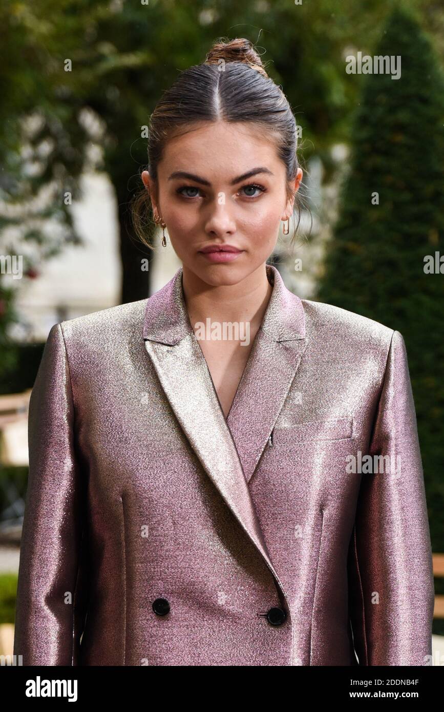 French model Thylane Blondeau poses before the runway during the Paul ...