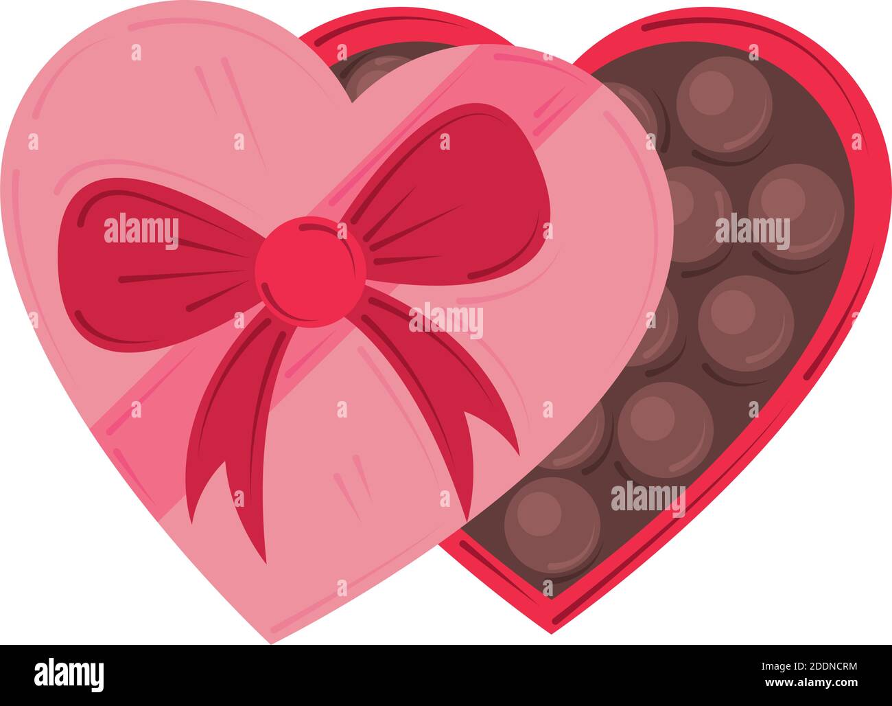 valentines day, chocolate candy heart box romantic design vector ...