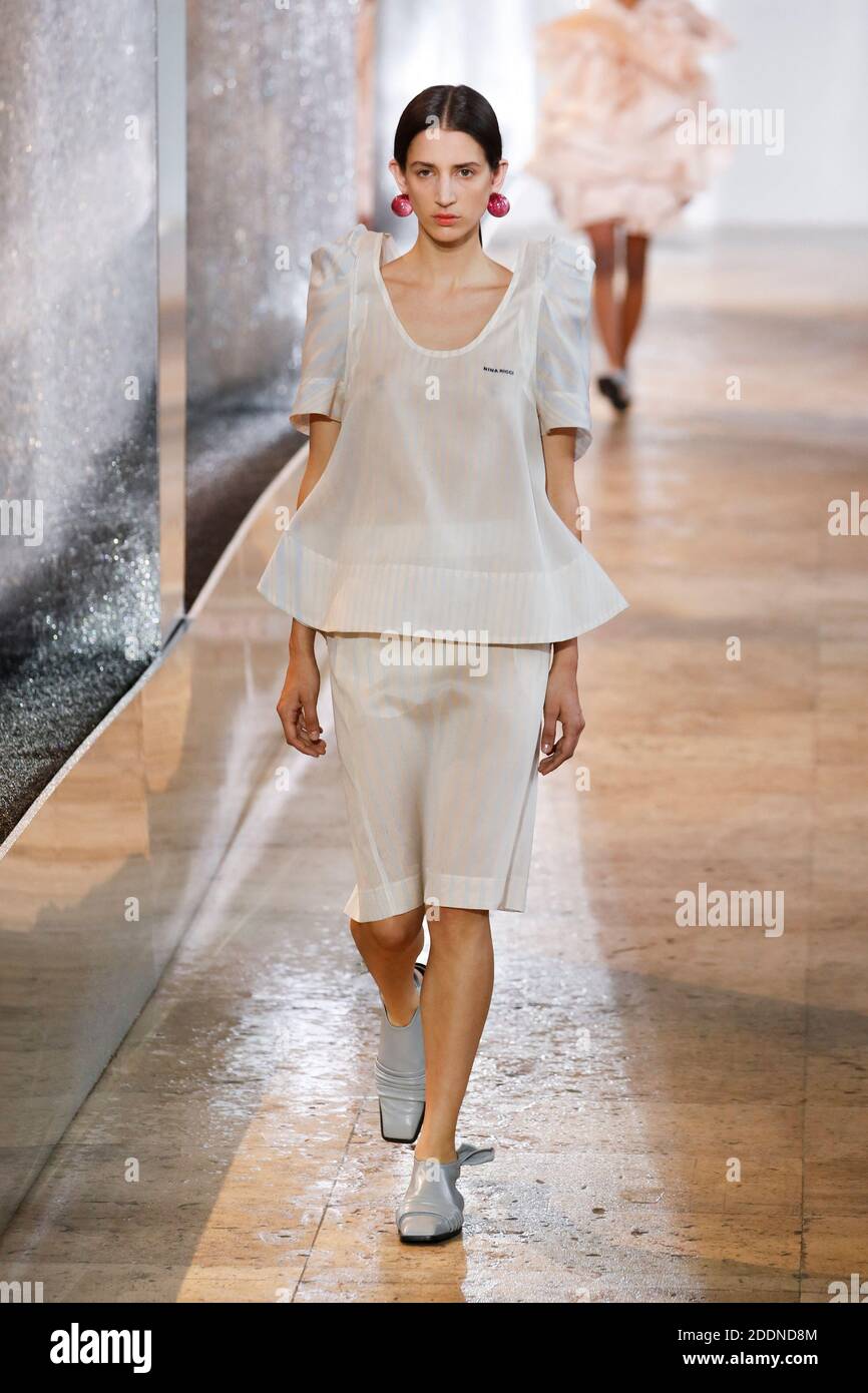 A model walks the runway during Nina Ricci show as part of Paris ...