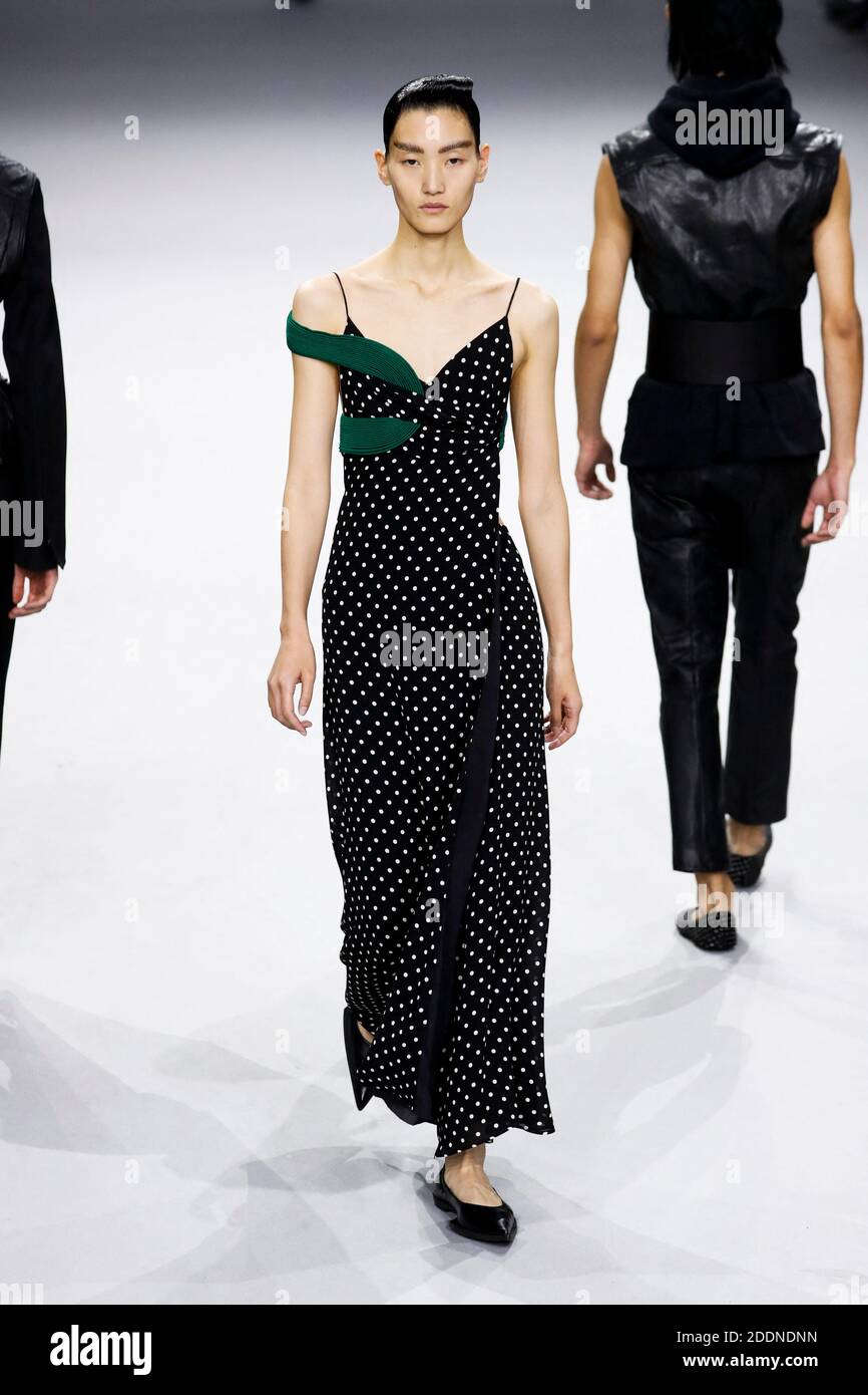 A model walks the runway during Haider Ackermann show as part of Paris ...