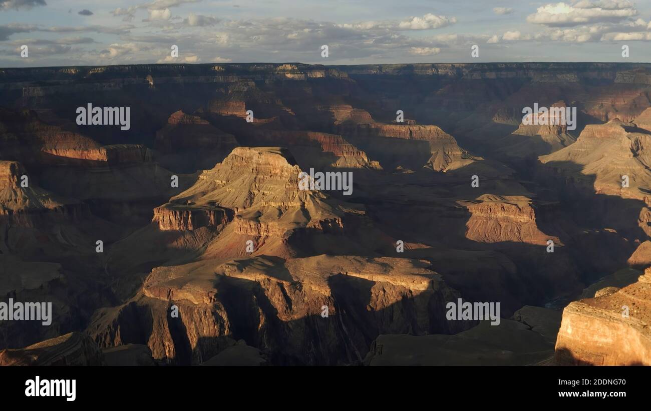 sunset view of the grand canyon from hopi point at the south rim of ...