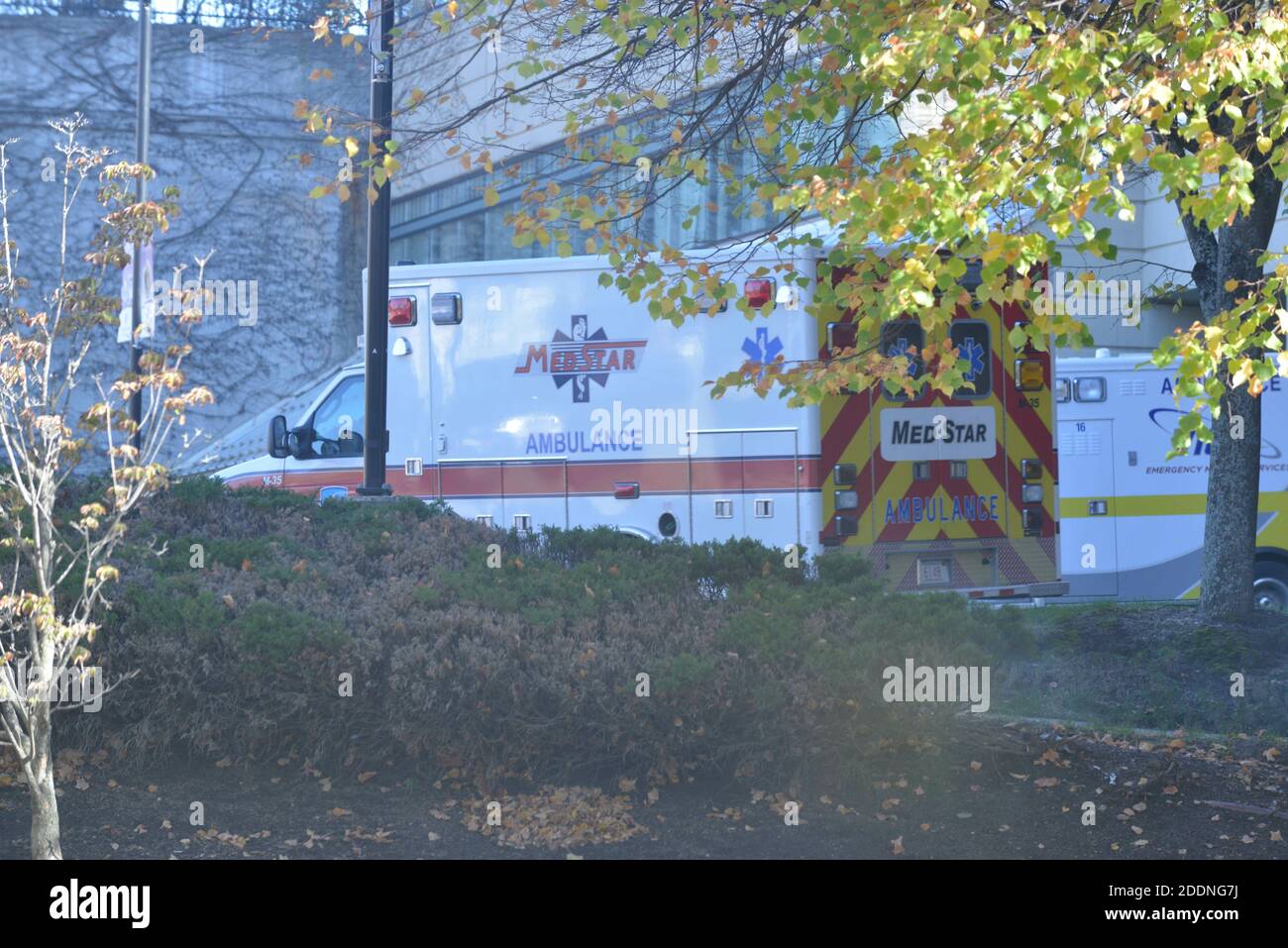 Worcester, Massachusetts, USA. 5th Nov, 2020. An ambulance arriving at ...
